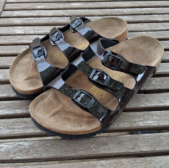 Papillio | Shoes | Papillio By Birkenstock Florida Sparkle Slides Size ...